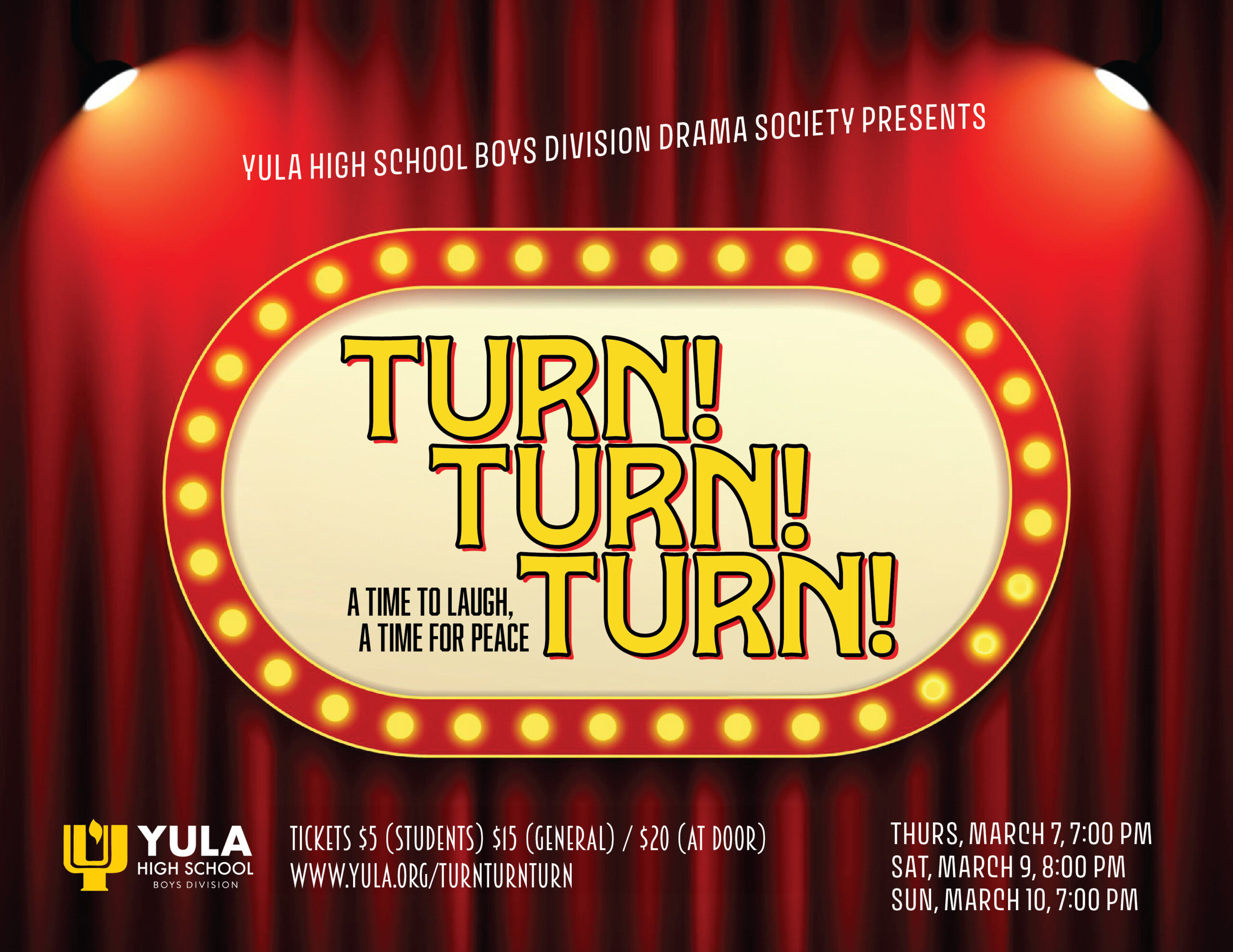 YULA Boys Division – Turn! Turn! Turn! Ticket Order Form – YULA High School
